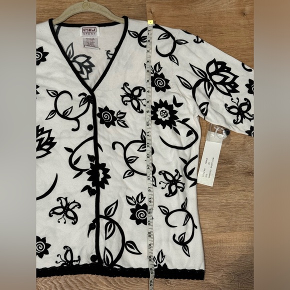 PBJ Sport | Sweaters | New Vintage Pbj Sport Black And White Butterfly ...